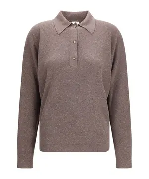 Calvin Klein Ribbed Polo Knitted Sweater - Beluga
