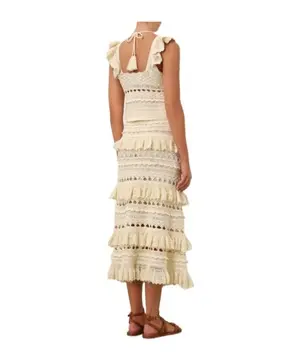 Zimmermann Waverly Crochet Midi Skirt