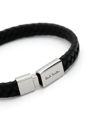 Paul Smith Braided Logo Engraved Bracelet