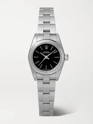 WIND VINTAGE Rolex Oyster Perpetual Automatic Stainless Steel Watch - Black