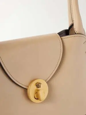 Versace Medusa Embellished Leather Shoulder Bag