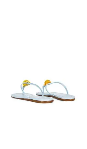 Farm Rio Shell Flat Sandal In Metallic Gold