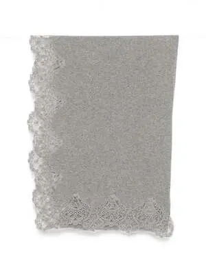 ERMANO SCERVINO Ermanno Scervino Cashmere Stole With Lace Trim - Multicolor