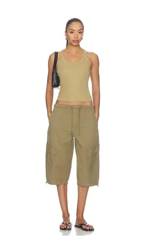 Rag & Bone The Essential Rib Wide String Tank In Brown