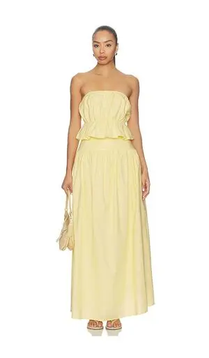 SNDYS. Nesa Strapless Top In Yellow