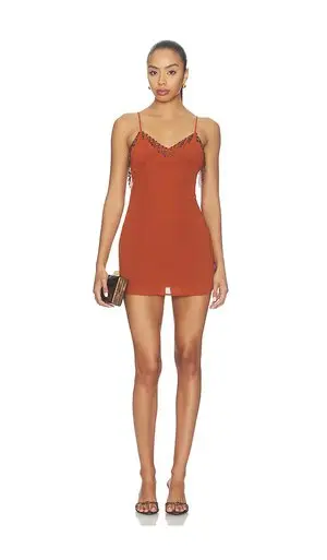 MORE TO COME Beaded Mini Dress