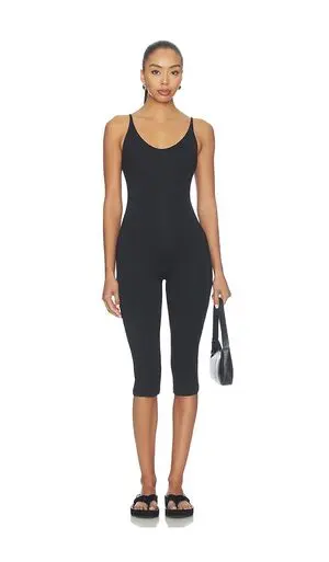 SKIMS Smooth Layers Skimpy Strap Catsuit In Black - Obsidian