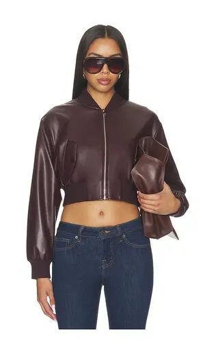 LAMARQUE Evelin Jacket In Burgundy - Vamp