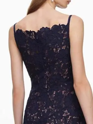 SELF-PORTRAIT Spiral Lace Midi Dress