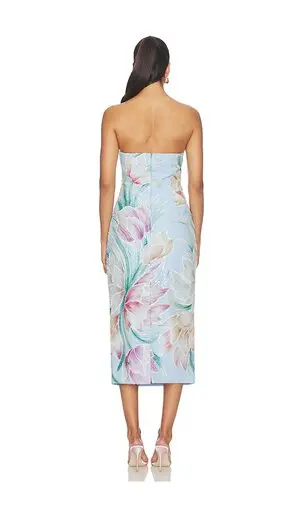ELLIATT Priselle Strapless Midi Dress In Multi