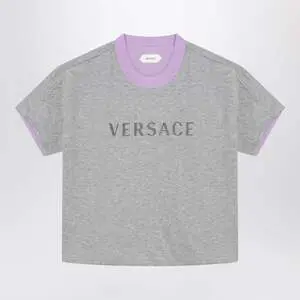 Versace Reversible Cotton Jersey T-shirt - Gray