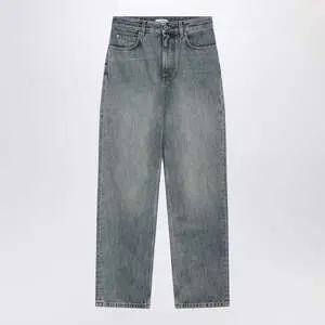 Loewe Anagram Embroidered Washed Cotton Denim Jeans - Blue