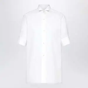 MAISON MARGIELA Short-sleeved Shirt In Cotton Poplin - White