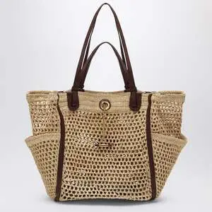 Chloé Iconic Raffia And Leather Tote Bag - Cream
