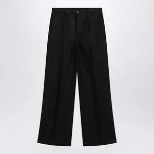 Rick Owens Ramie And Cotton Tower Trousers - Black