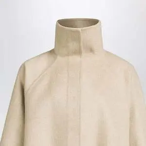 Alaïa Asymmetric Double-face Cashmere Coat - Cream