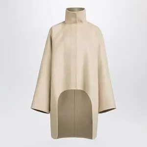 Alaïa Asymmetric Double-face Cashmere Coat - Cream