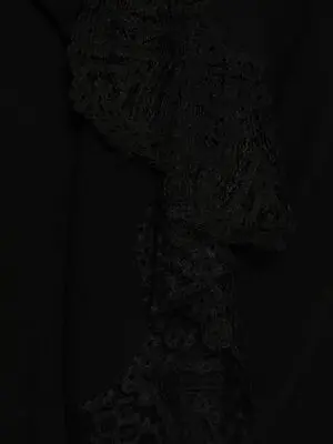 ERMANO SCERVINO Ermanno Scervino Cashmere Stole With Lace Trim