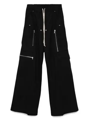 Rick Owens Wool Cargo Trousers With Zip Detailing - Multicolor