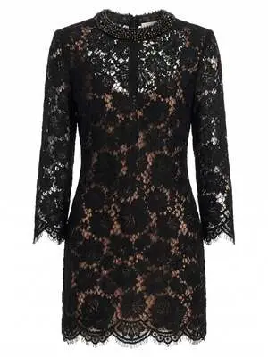 SELF-PORTRAIT Lace Embellished Mini Dress - Multicolor