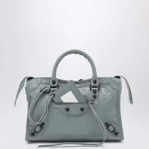 Balenciaga Balenciaga Small Le City Bag In Grey Leather Blue