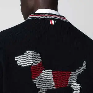 Thom Browne Hector Wool And Mohair Cardigan - Blue