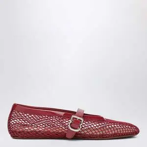 Alaïa Mesh And Patent Leather Ballet Flats - Red