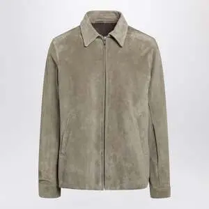 Rick Owens Suede Zip Jacket - Cream