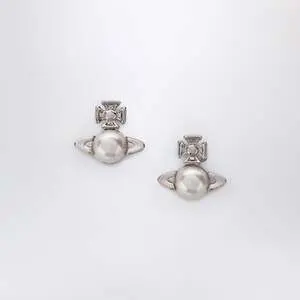 VIVIENNE WESTWOOD Balbina Orb Earrings With Pearl - Silver