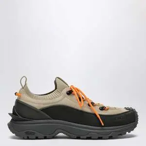 Moncler Trailgrip Lite3 Sneakers In Beige Suede And Nubuck - Cream