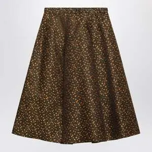 Prada Military Floral Skirt - Green