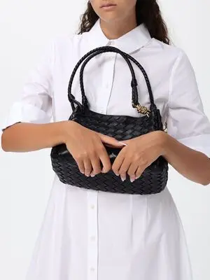 Bottega Veneta Woven Shoulder Bag - Black