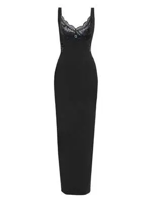 NISSA Evening Dress With Lace And Sequin Embellishments - Multicolor