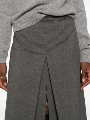 Prada Wool Skirt With Nylon Waistband