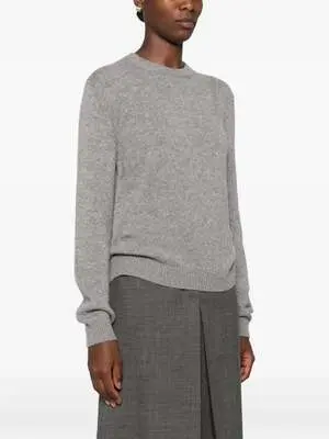 Prada Cashmere Sweater With Embellished Scarf Detail