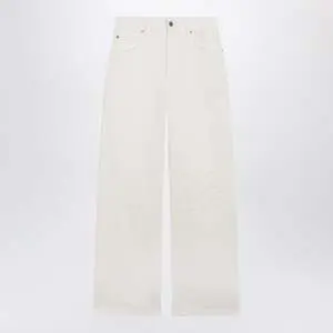 Loewe Anagram Baggy Jeans In Cotton Denim - White