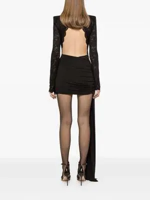 NISSA Lace And Draped Evening Dress