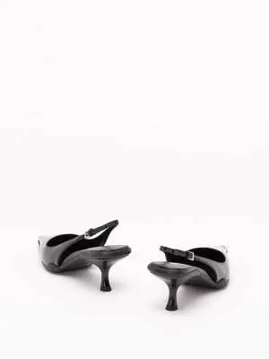 Prada Brushed Leather Slingback Pumps