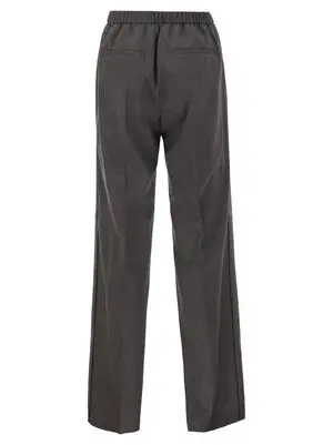 Peserico Stretch Wool Trousers With Elasticated Waistband