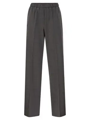 Peserico Stretch Wool Trousers With Elasticated Waistband - Multicolor