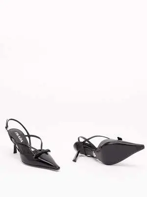 Prada Brushed Leather Slingback Pumps - Multicolor