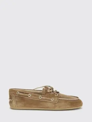 Miu Miu Cocoa Calf Leather Loafers