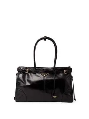 Prada Bonnie Large Leather Bag - Multicolor