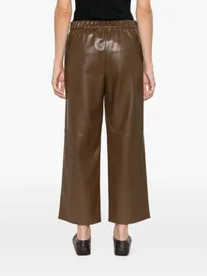 Max Mara Leather-look Cropped Pants