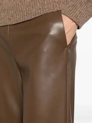 Max Mara Leather-look Cropped Pants