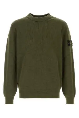 Stone Island Army Cotton Sweater - Green