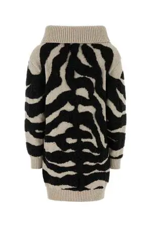 Moschino Sand Wool Blend Sweater Dress