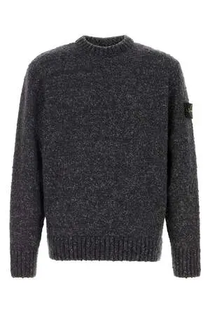 Stone Island Dark Wool Blend Sweater - Grey
