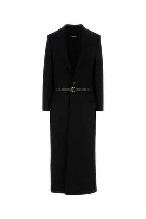 Dsquared2 Stretch Wool Blend Coat - Black