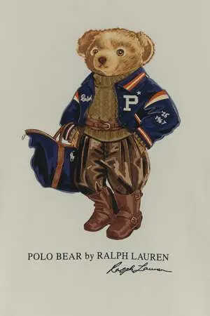 Polo Ralph Lauren Cream Cotton T-shirt With Polo Bear Print